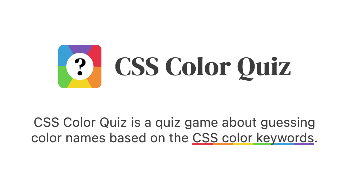 CSS Color Quiz